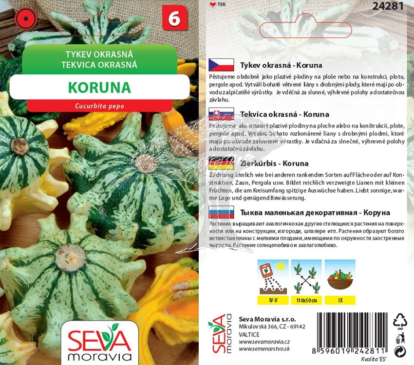 24281 Okrasné tykv. Koruna směs 10s / 3802 :: Drago.cz