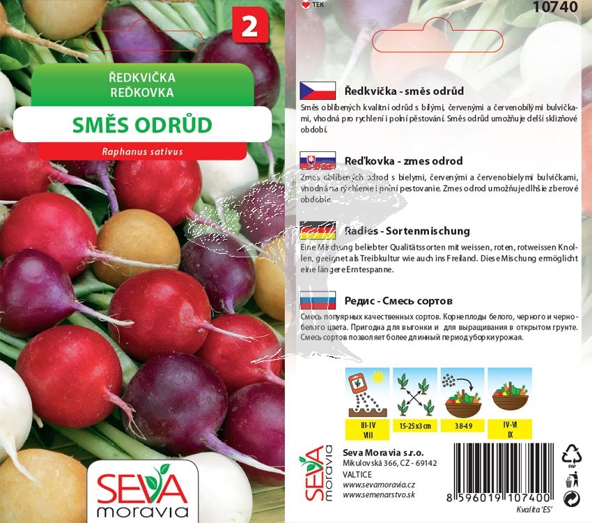 10740/3107 Ředkvička Směs odrůd 5g :: Drago.cz